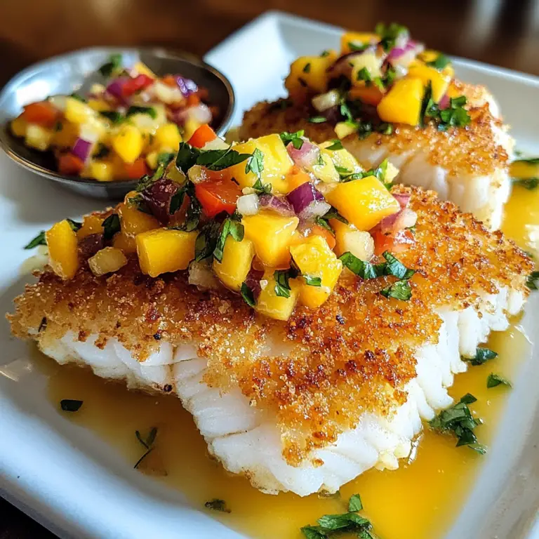 Crispy Coconut Crusted Fish with Fresh Mango Salsa – A Tropical Delight ...