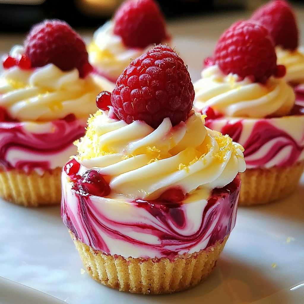 Lemon Raspberry Swirl Cheesecake Cups – A Luscious & Tangy Dessert ...