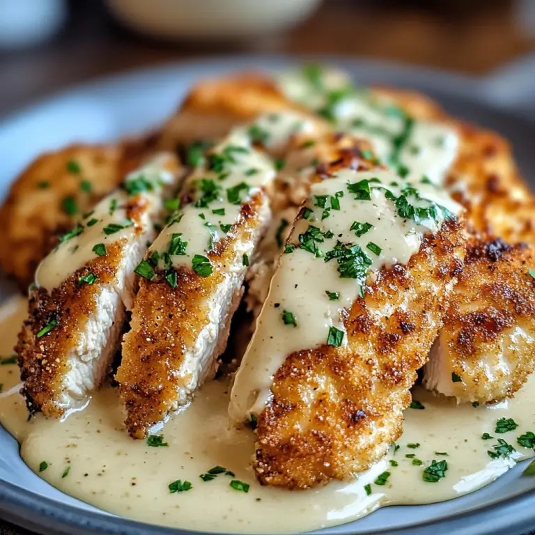 Parmesan Crusted Chicken with Creamy Garlic Sauce – A Perfect Dinner ...