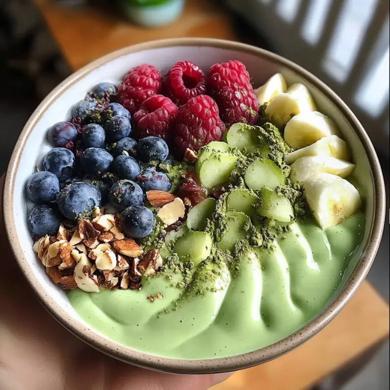 Creamy Matcha Yogurt Bowl with Maple & Berries – A Dreamy Breakfast for ...